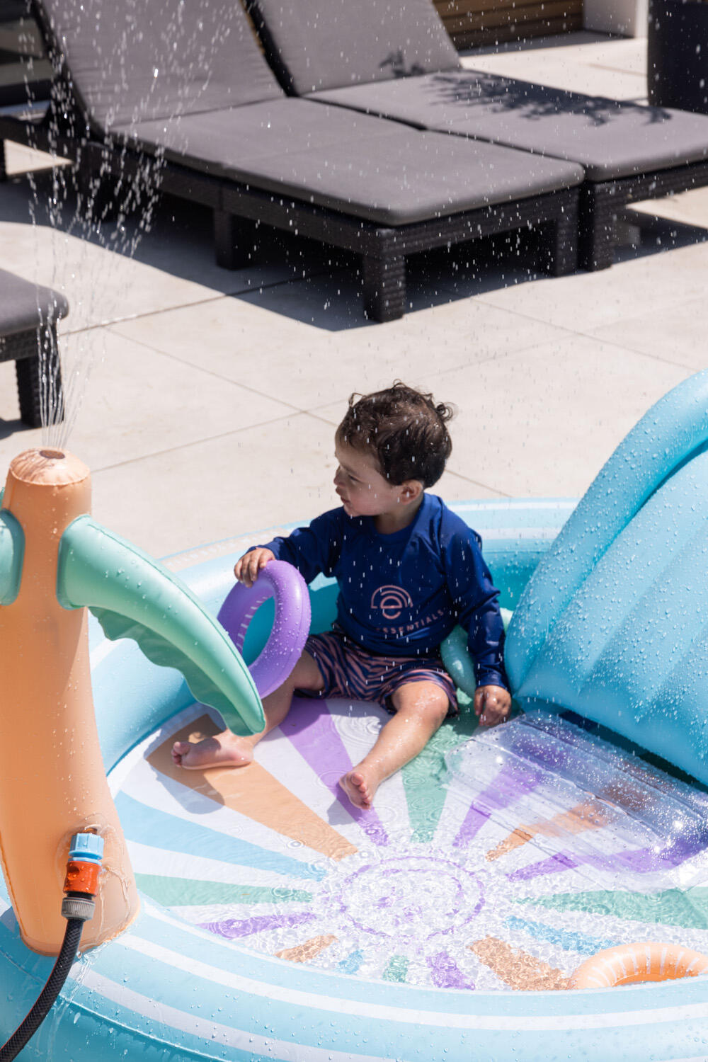 Badehose Jungs 98/104 Blue orange Zebra SWIM ESSENTIALS | Decathlon