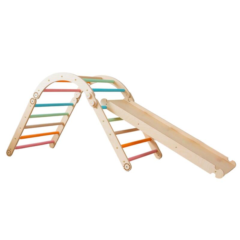 WOODEN MAGIC - Set de Catarare Montessori 3in1 : Triunghi Pikler 2 ...