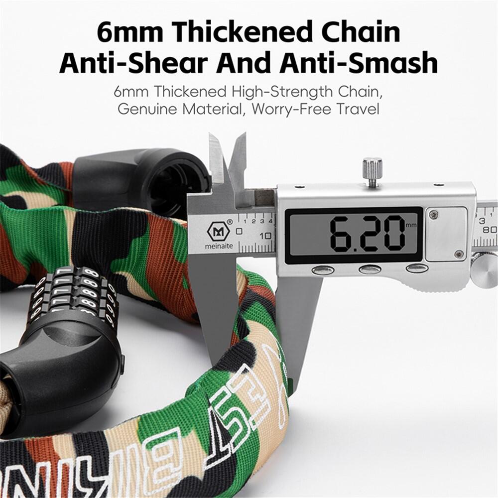 Combination 5-Digit Chain Lock for Mountain and Road Bikes WEST BIKING ...