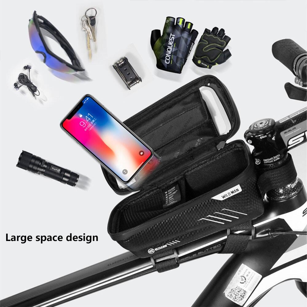 Handlebar bag with transparent touchscreen window WILDMAN | Decathlon