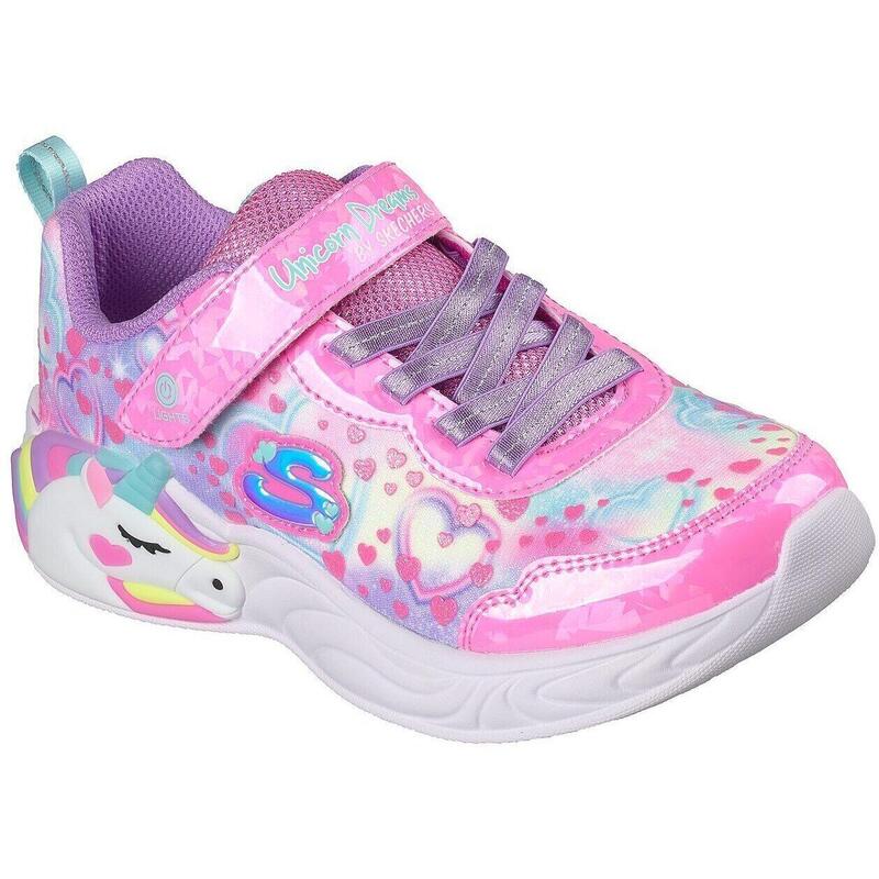 Baskets Skechers S Lights-unicorn Dreams-hear, Rose, Enfants SKECHERS ...