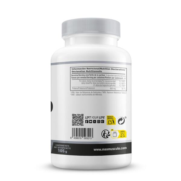 Potassium citrate 600mg - 120 vegetable capsules de Masmusculo ...