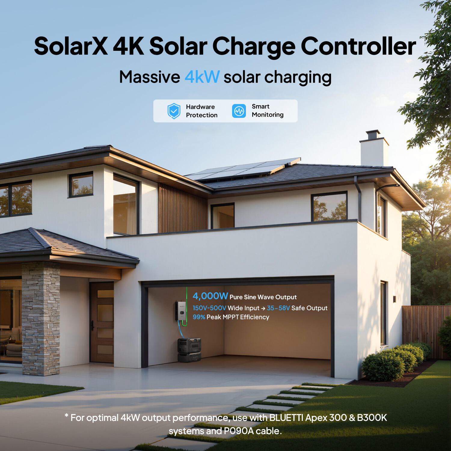 BLUETTI SolarX 4K Solarladeregler für 1 Apex 300 (P090D) | Decathlon