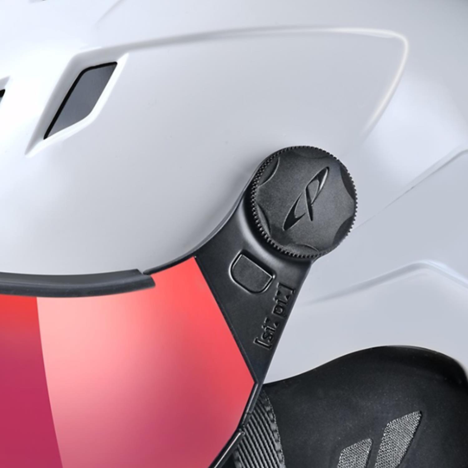 Corao+ All-In-One Ski Helmet with Vario Polarised Red Mirror Visor CP ...
