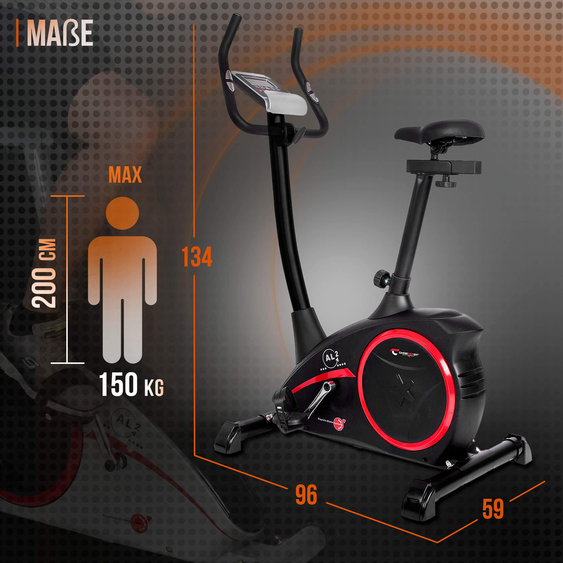 Heimtrainer - 9kg Magnet-Bremse - 150kg - inkl. Gurt - AL 2S Digital | Decathlon