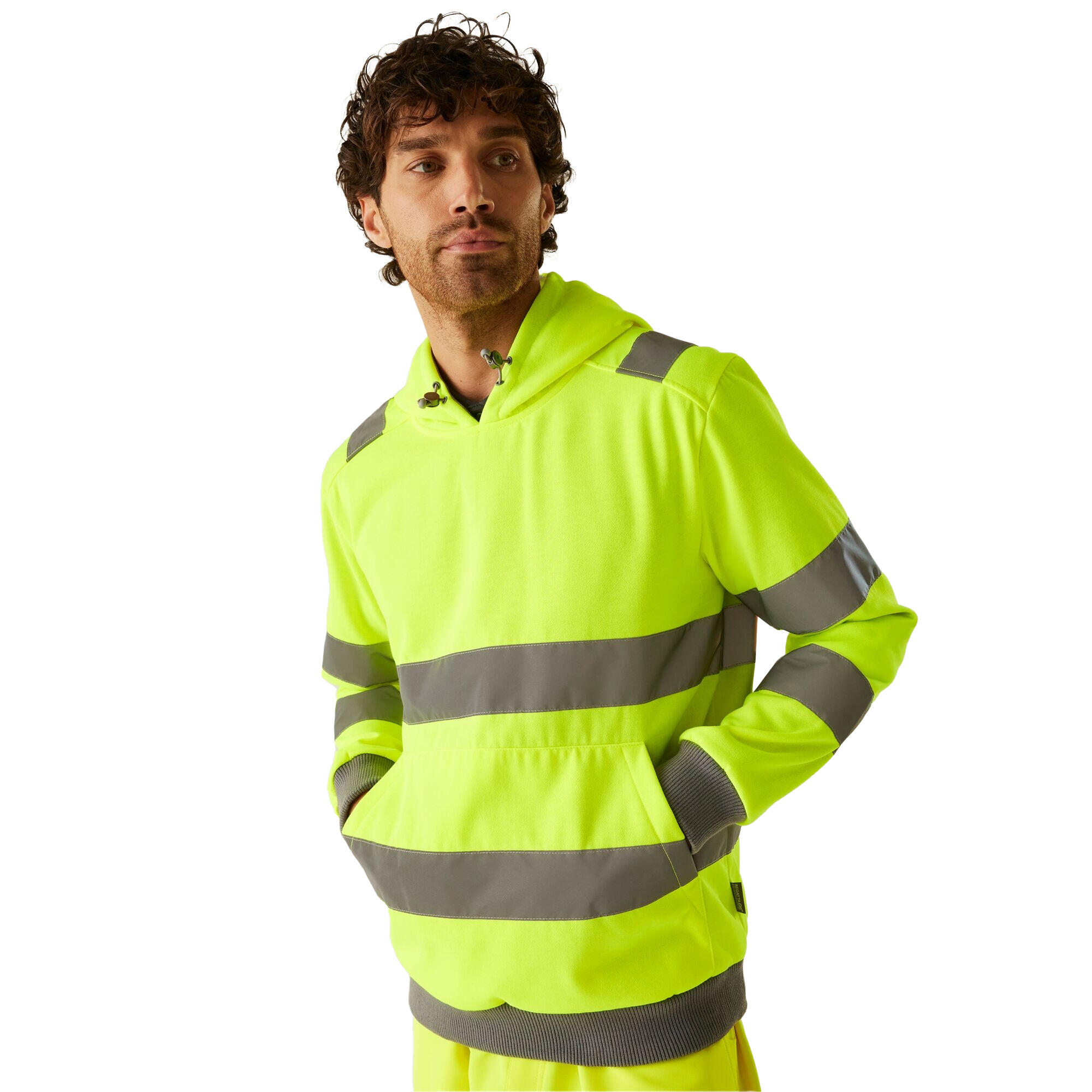 Mens Pro Contract HiVis Hoodie (Yellow) | Decathlon