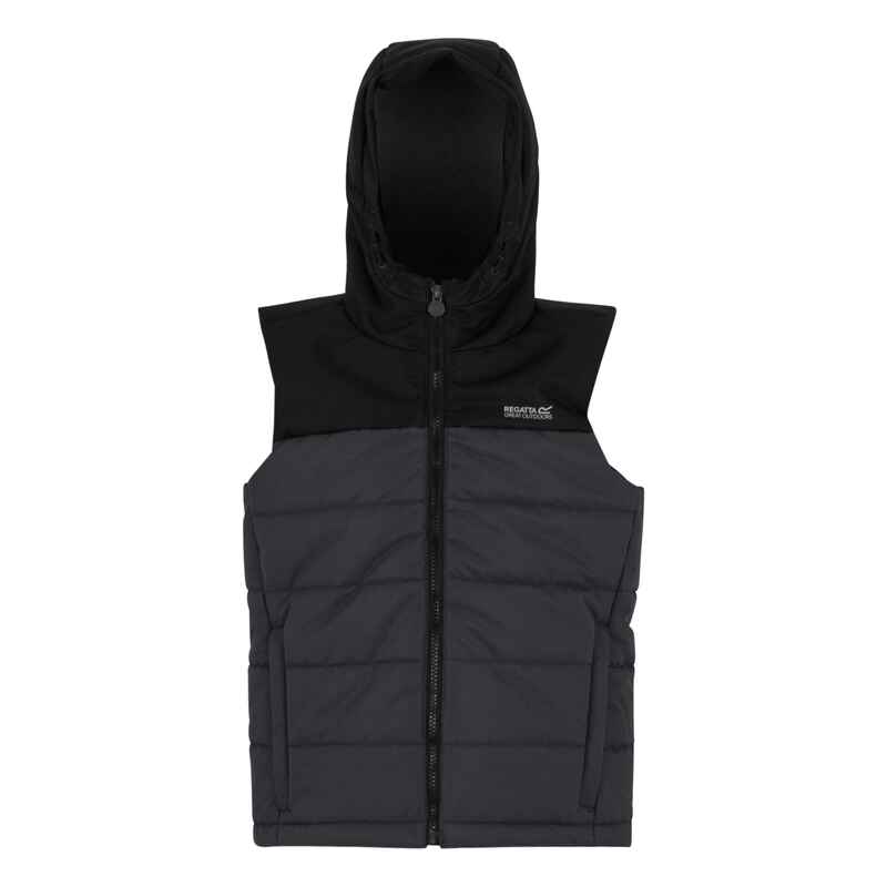 Childrens/Kids Lofthouse Body Warmer (Black/Seal Grey) - Decathlon
