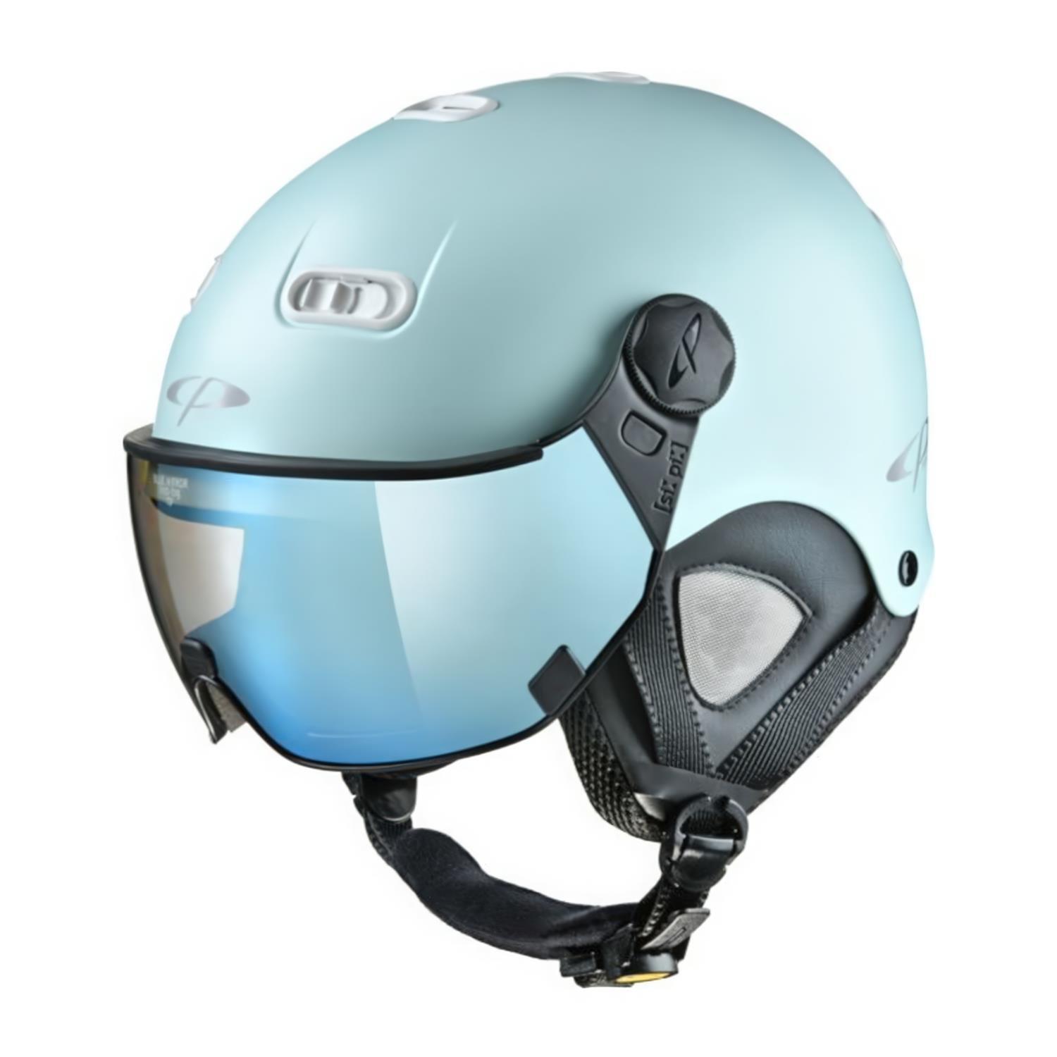Carachillo XS All-In-One Ski Kids Helmet with Blue Mirror Visor CP HELMETS | Decathlon