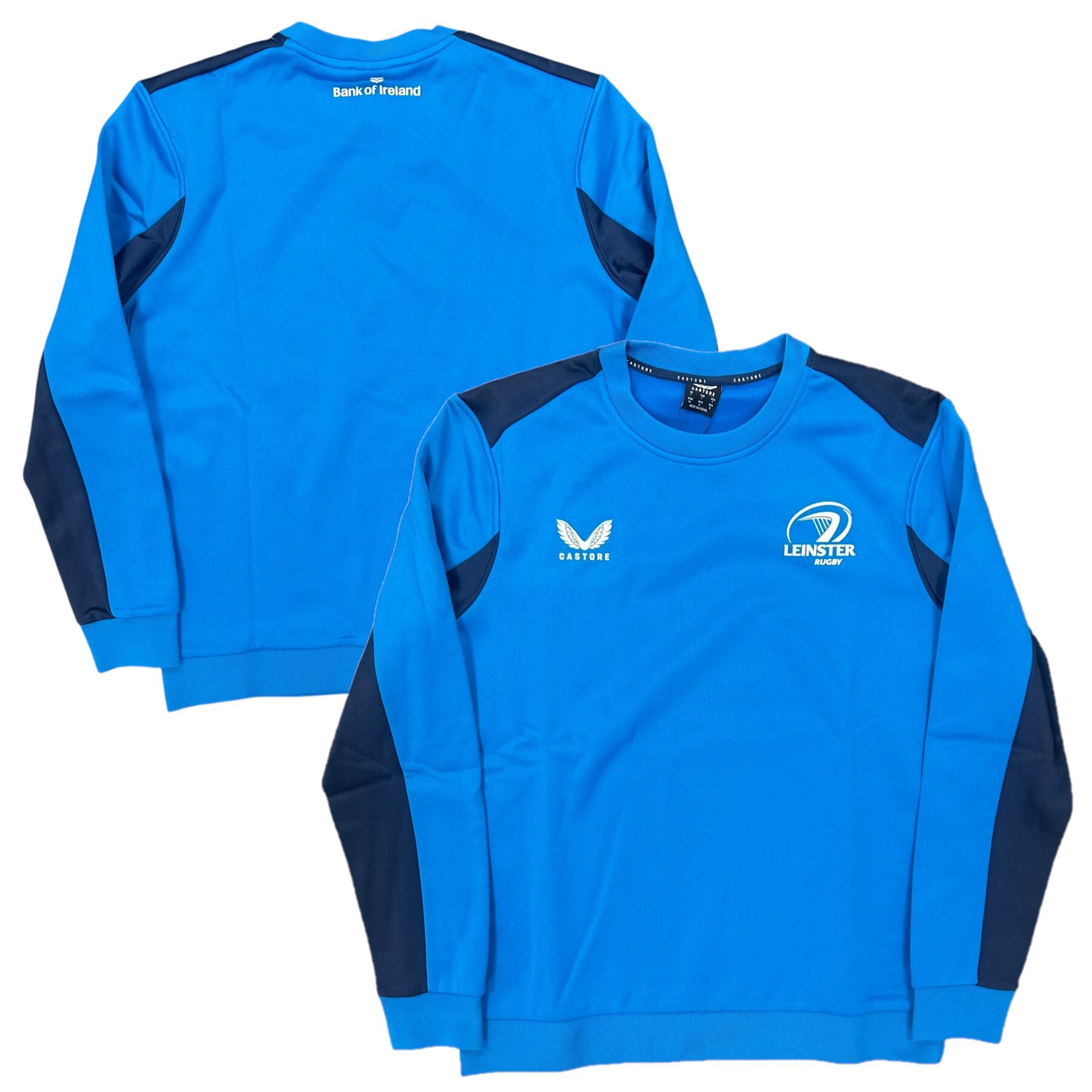Leinster Men's Rugby Sweatshirt Castore Blue Crew Training Top CASTORE ...