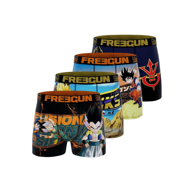 Lot de 4 boxers homme Dragon Ball Z FREEGUN | Decathlon