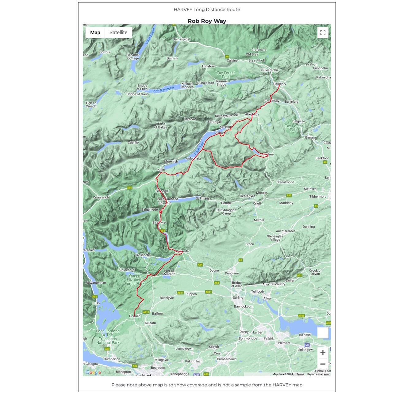 Harvey Pocket Size Map Rob Roy Way XT40 | Decathlon