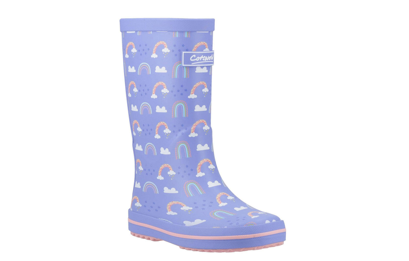 Cotswold Charlbury Junior Waterproof Wellies, Purple Rainbow COTSWOLD ...