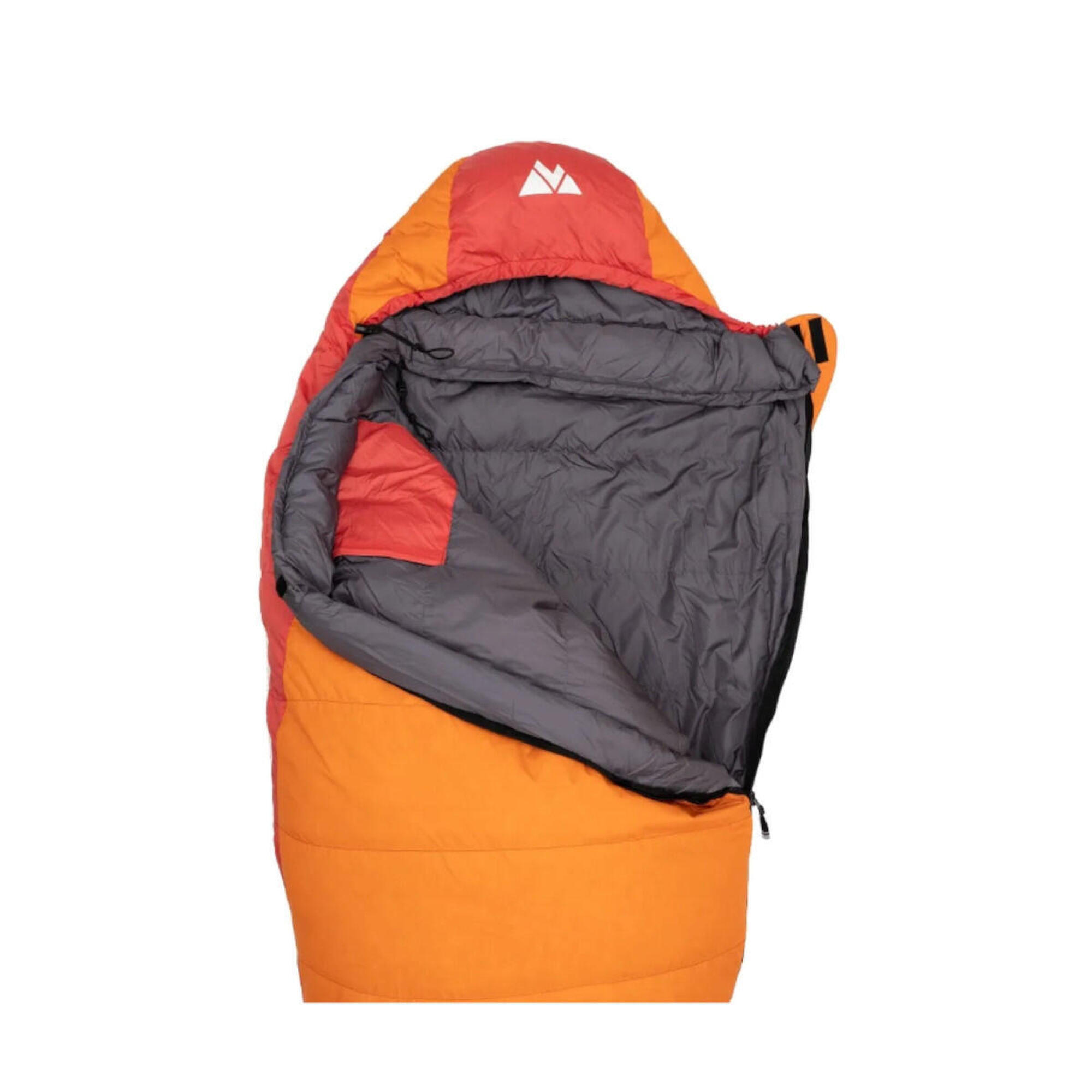 Turistický spací pytel Polaris 215x75cm oranžový pravý VOLVEN - Decathlon