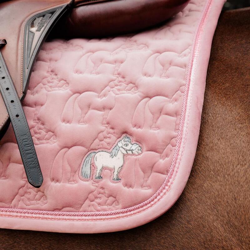 Tapis velvet Sammy glitter pony vieux rose KENTUCKY HORSEWEAR | Decathlon