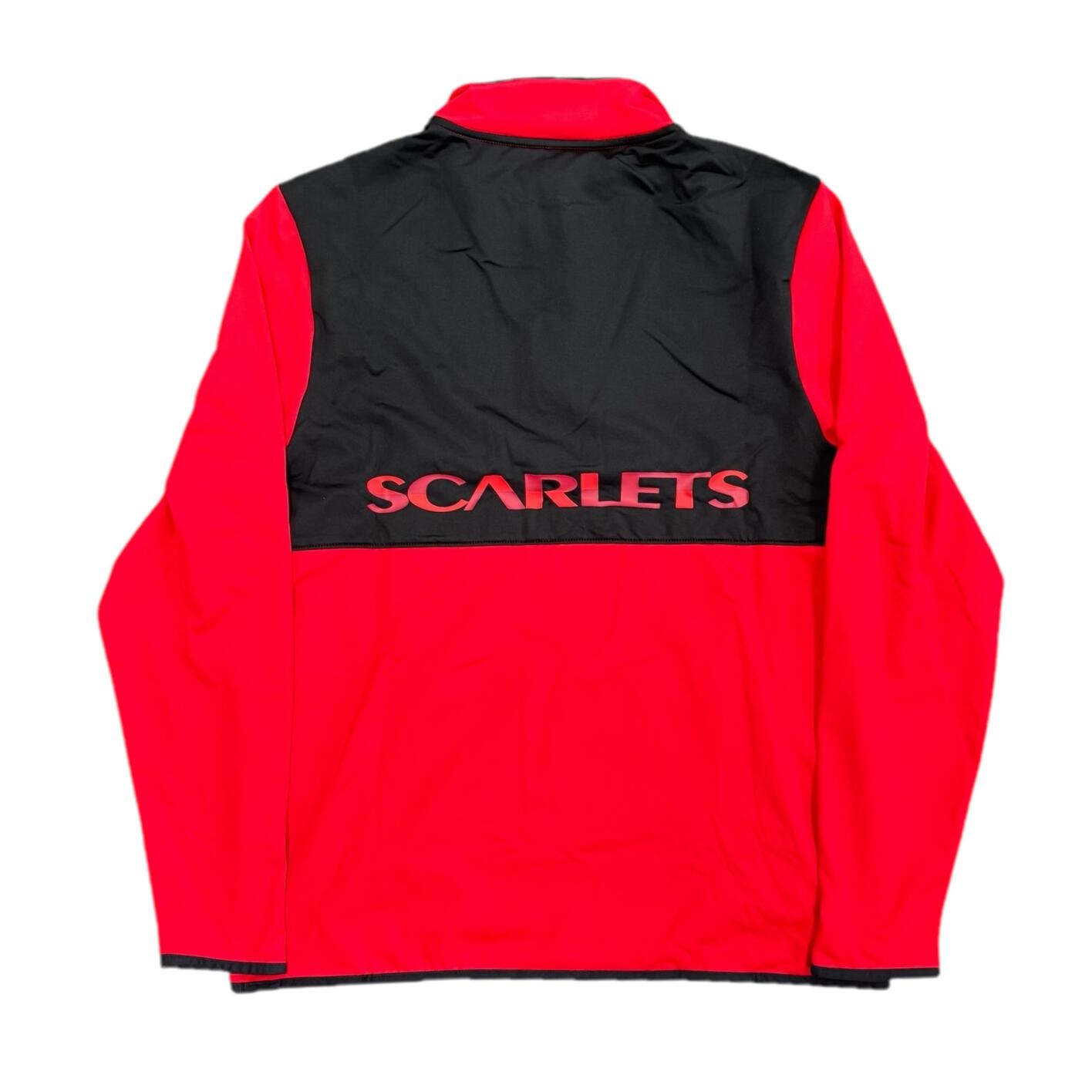 Scarlets Men's 1/4 Zip Castore Midlayer Rugby QZ Red Training Top | Decathlon