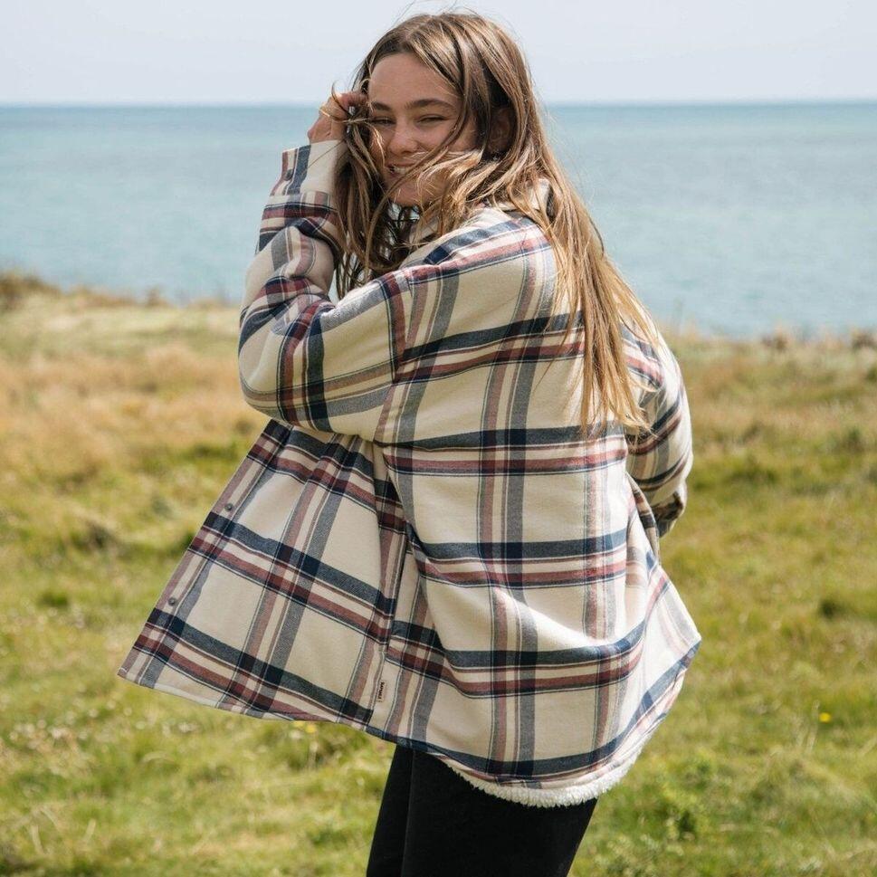 Women's Sherpa Lined Flannel Jacket RAPANUI | Decathlon