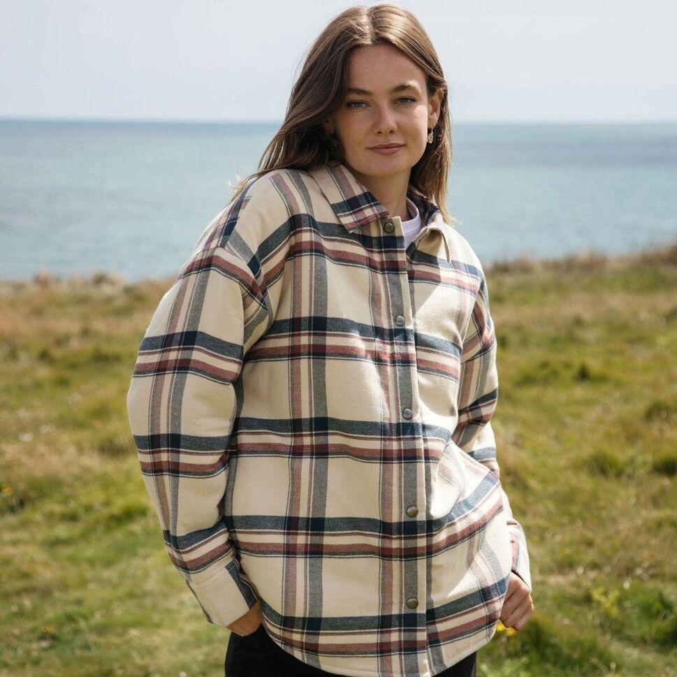 Women's Sherpa Lined Flannel Jacket RAPANUI | Decathlon