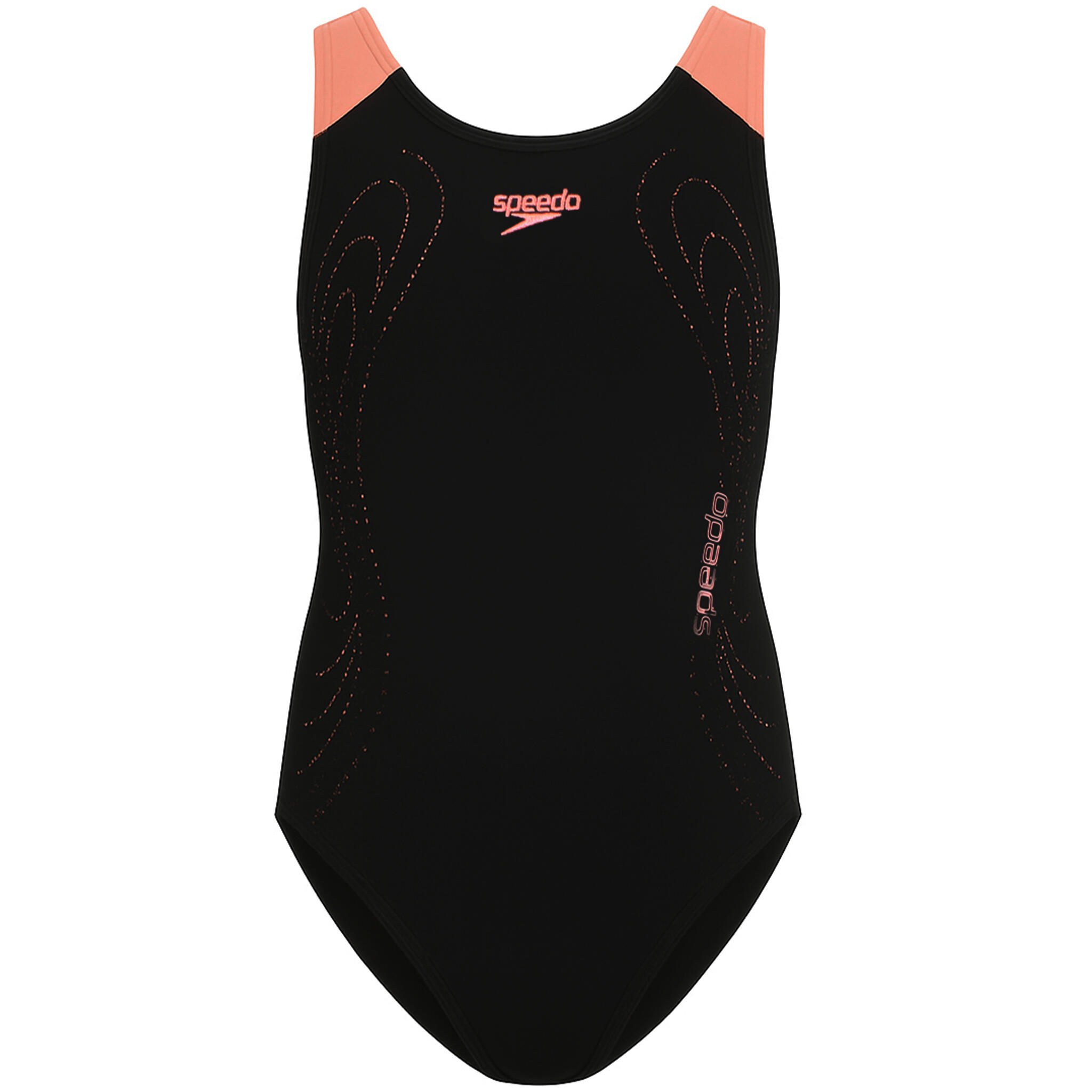 Speedo All Over Splashback Kids Black Swimsuit | Decathlon