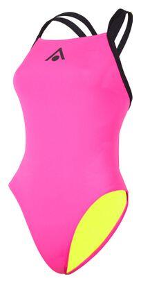Aquasphere Essential Open Back Bright Pink / Schwarz Badeanzug | Decathlon