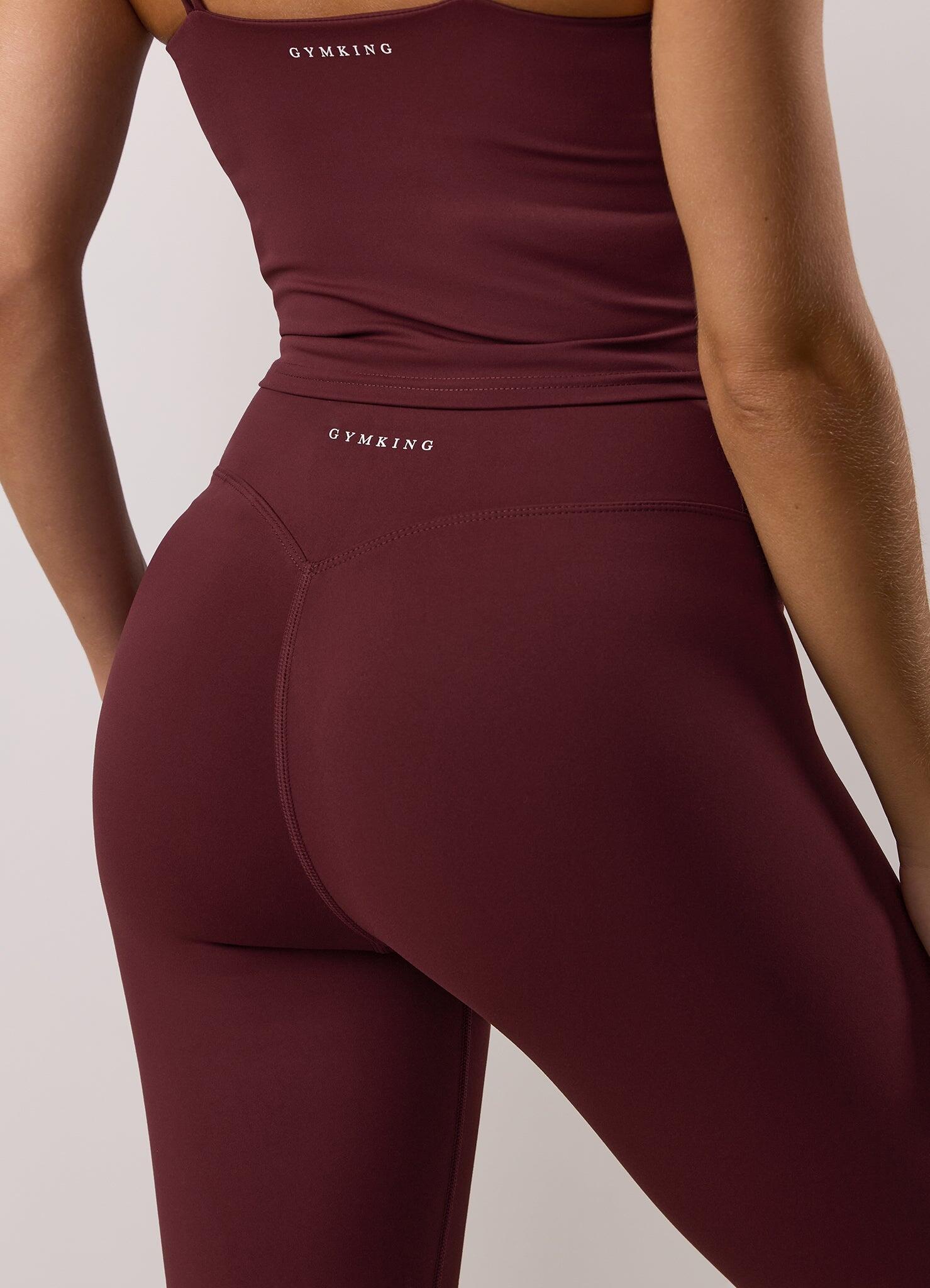 Women's 365 Leggings Gym Fitness Sports Bottoms High Rise - Deep Cherry ...