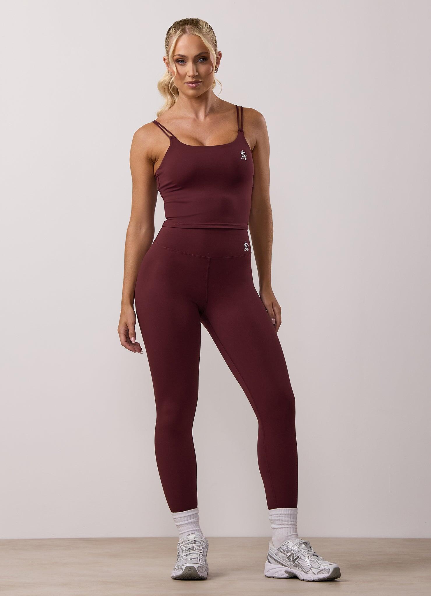 Women's 365 Leggings Gym Fitness Sports Bottoms High Rise - Deep Cherry ...