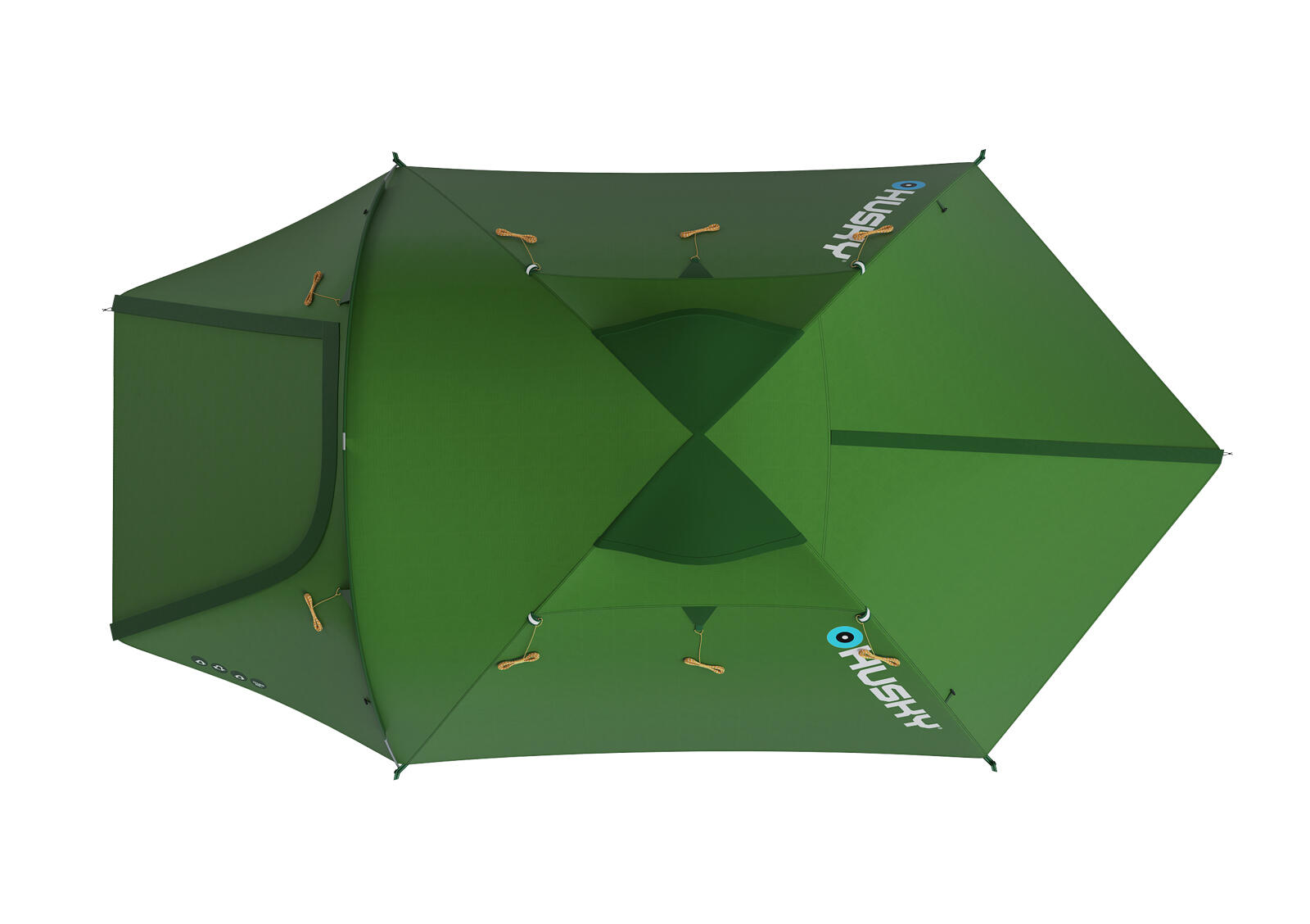 HUSKY BARON 4 3-season Polyester Tent Green 4-person HUSKY | Decathlon