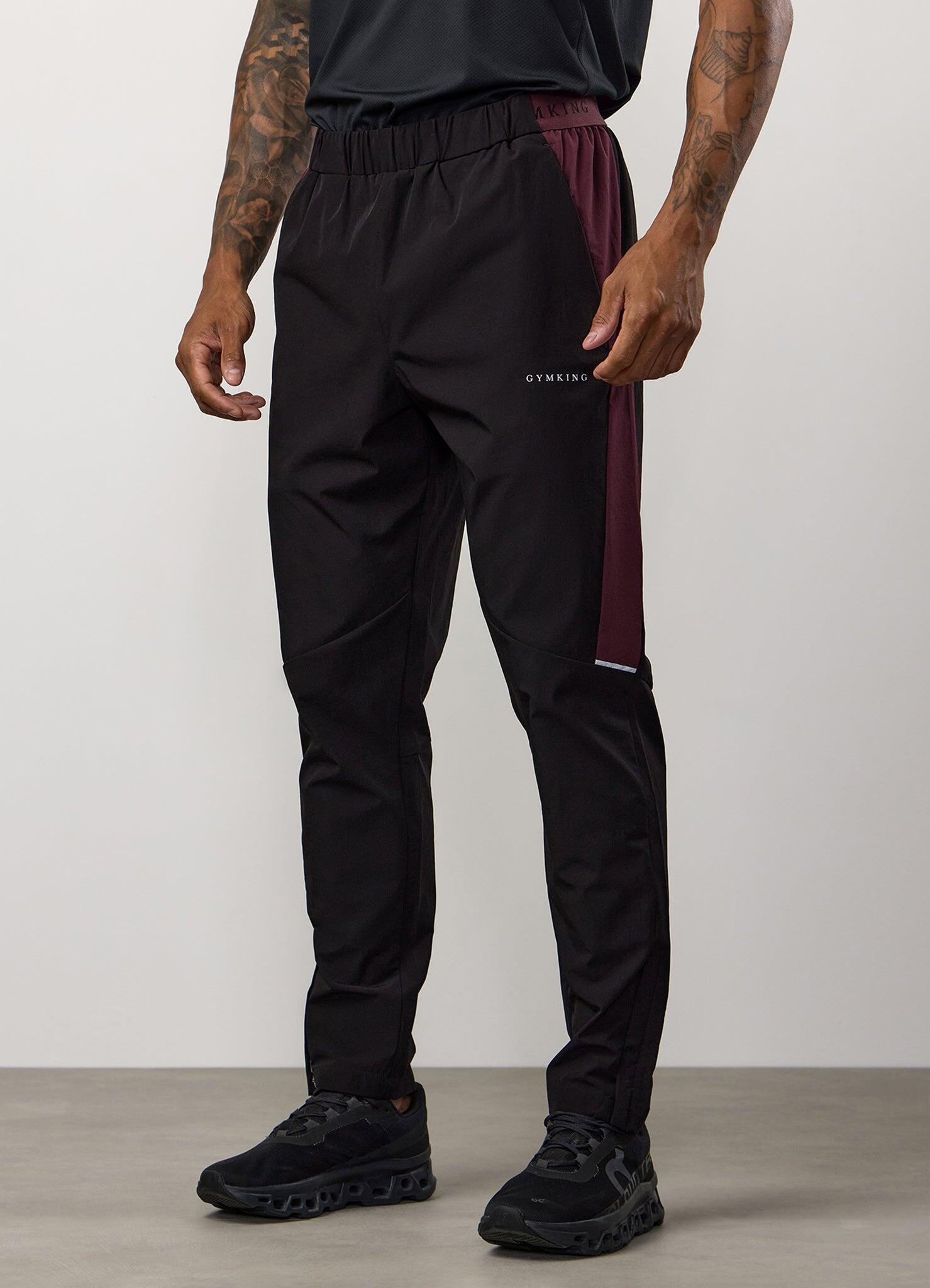 Men's Endurance Woven Pants Gym Fitness Sports Bottoms - Black/Dark ...