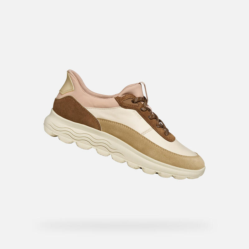 Baskets Femme D SPHERICA PLUS Beige/Marron GEOX | Decathlon