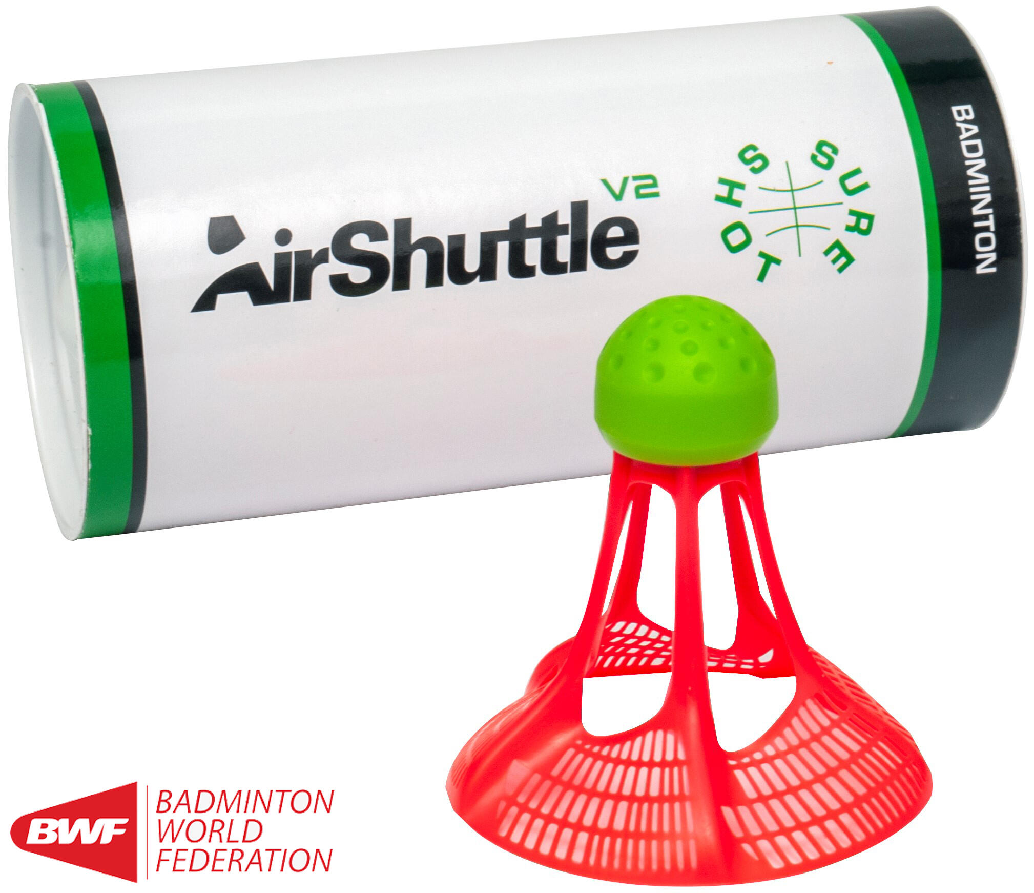 AIR BADMINTON V2 OUTDOOR SHUTTLE - TUBE OF 3 SURE SHOT | Decathlon