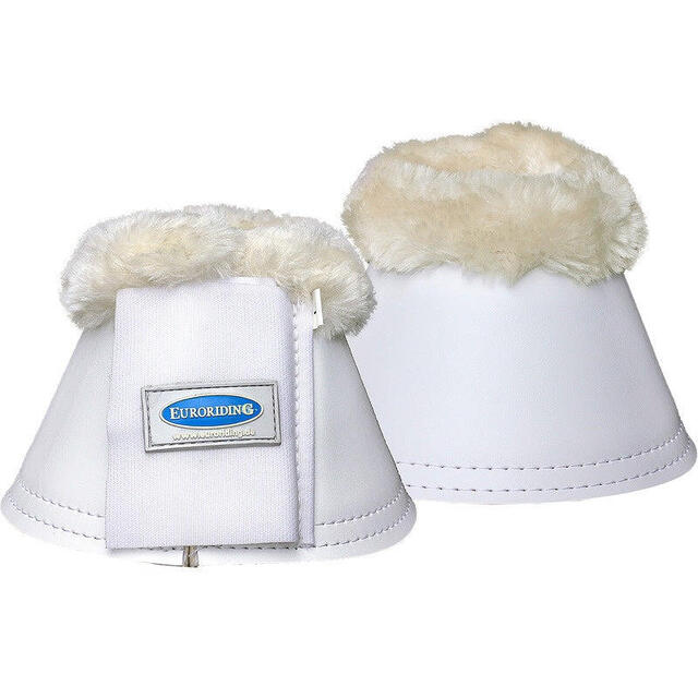 Euroriding Bell Boots Neoprene Synth. Covered Fur Wit - | Decathlon