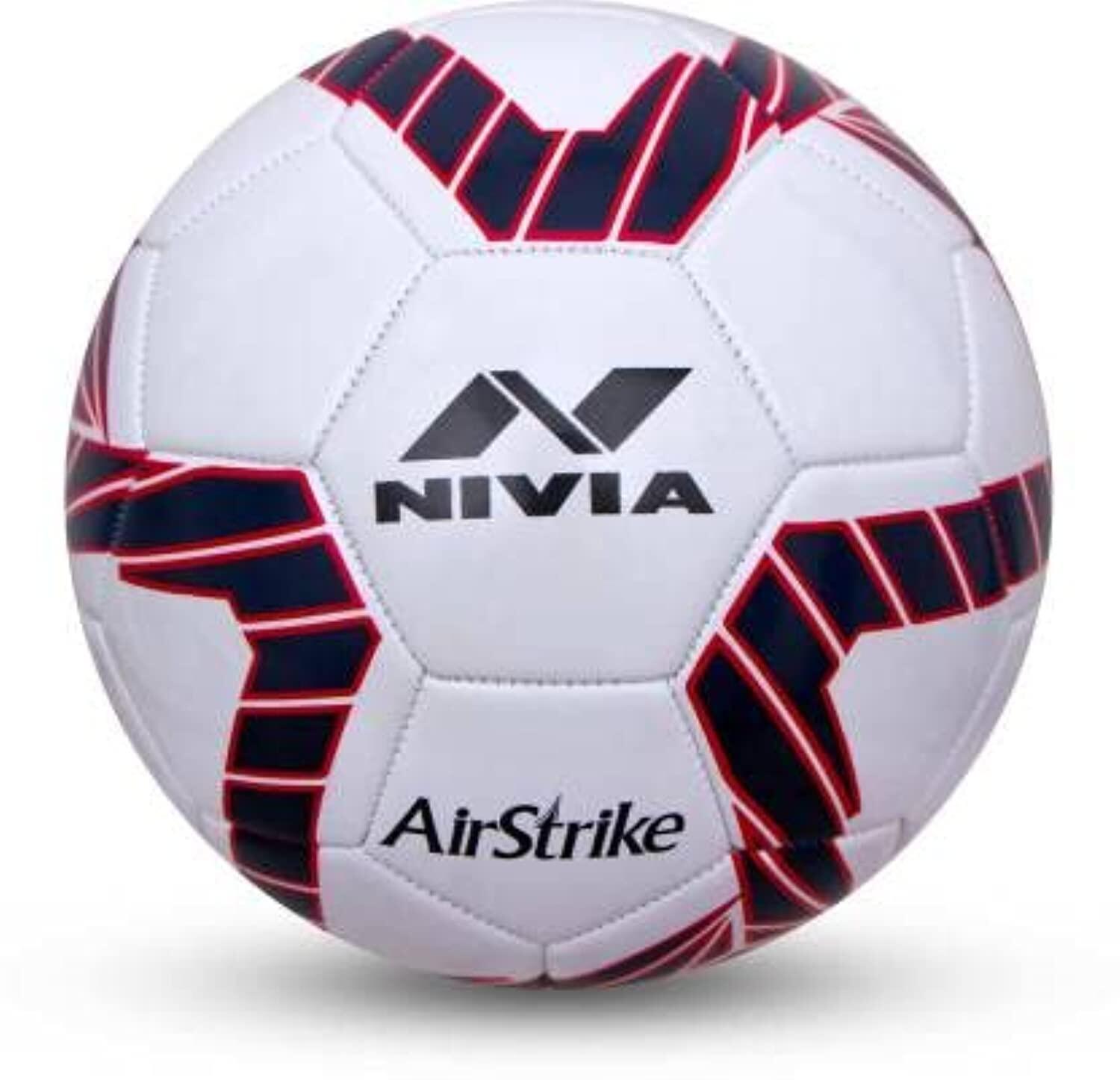 Nivia Air Strike Football White Size 5 | 32 Panel PVC Soccer Ball NIVIA ...