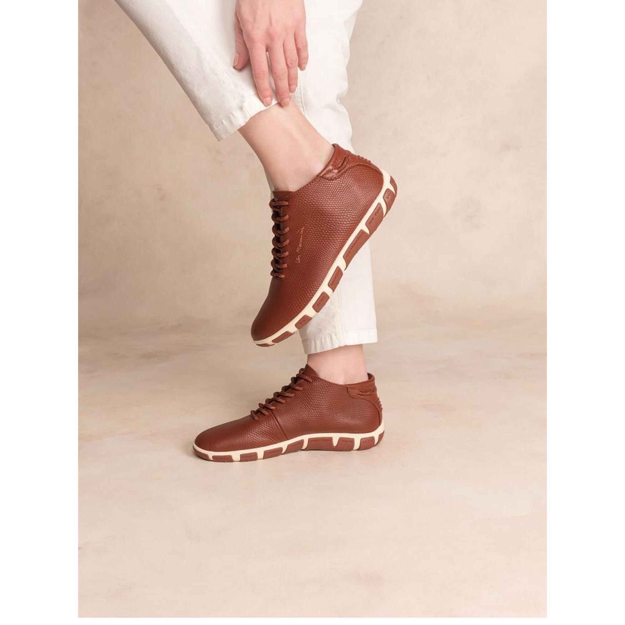 Tennis hautes femme JUHAYNA Bronze en cuir talon 25 mm TBS | Decathlon