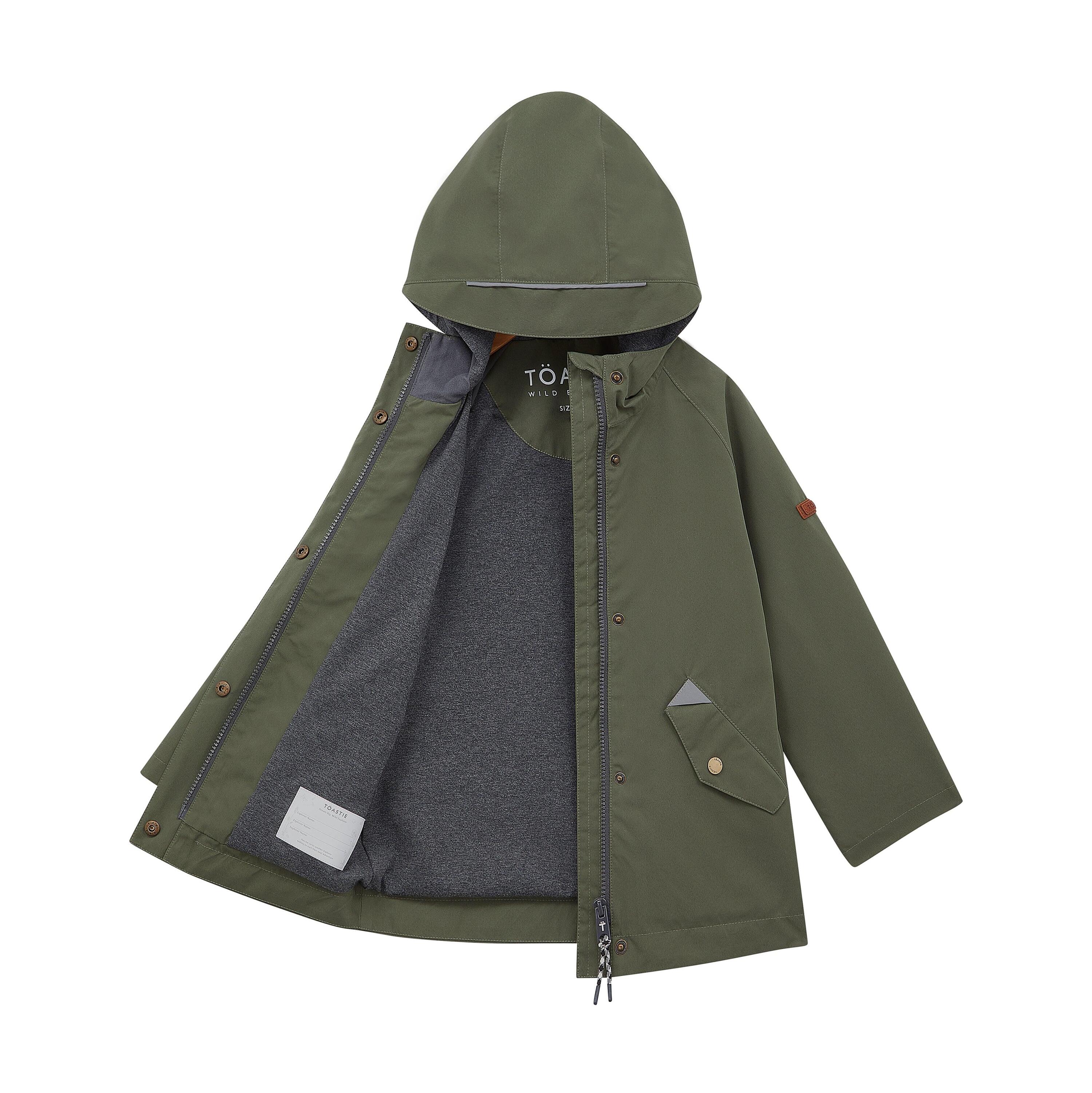 All-Weather Waterproof Kids Raincoat in Sage Green TOASTIE | Decathlon