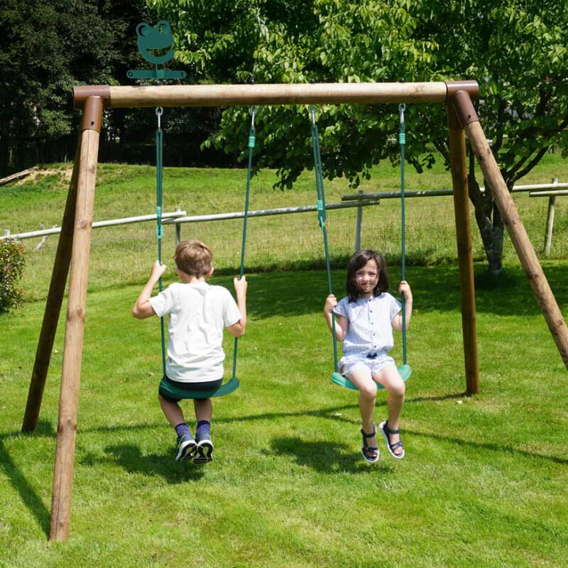 Balançoire en bois trait 2 agrès Alizée SOULET | Decathlon