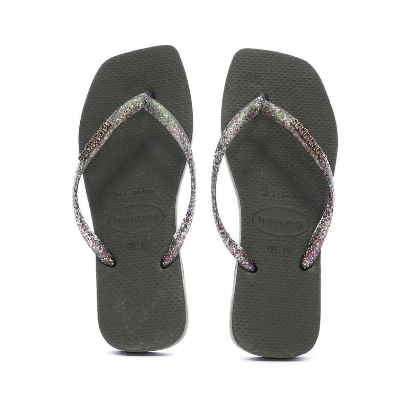 Tongs Kaki Femme Havaianas Hav Square Logo ZERIMAR | Decathlon