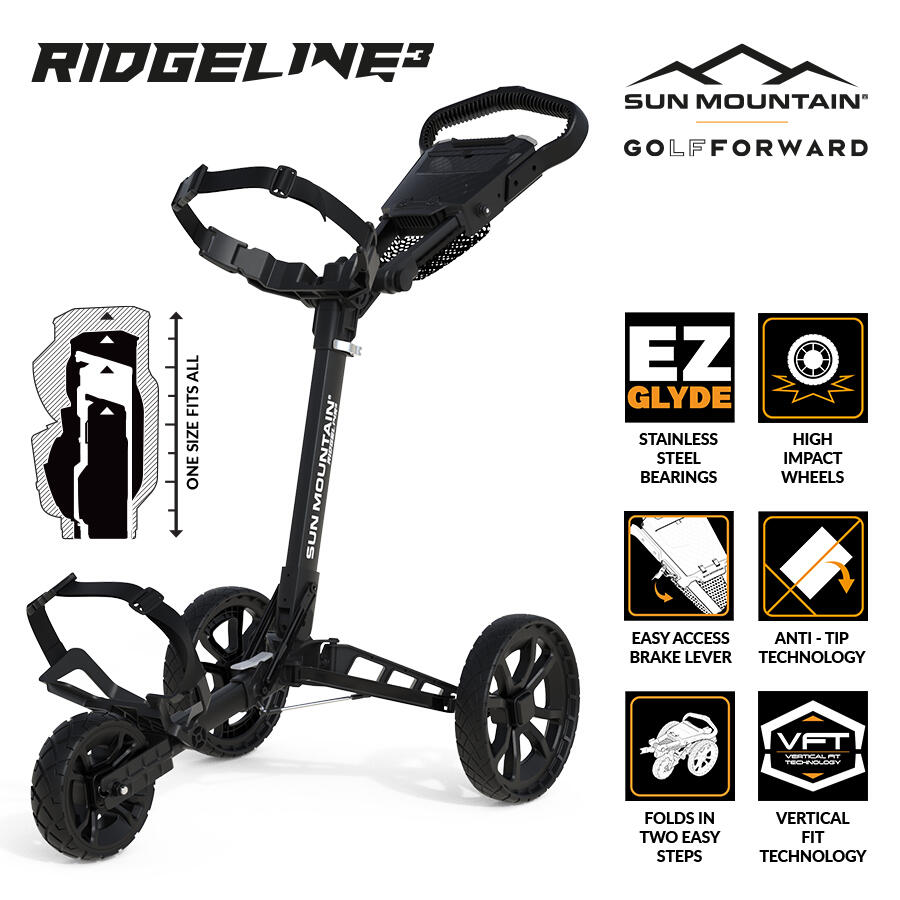Ridgeline 3 Cart - Black SUN MOUNTAIN | Decathlon