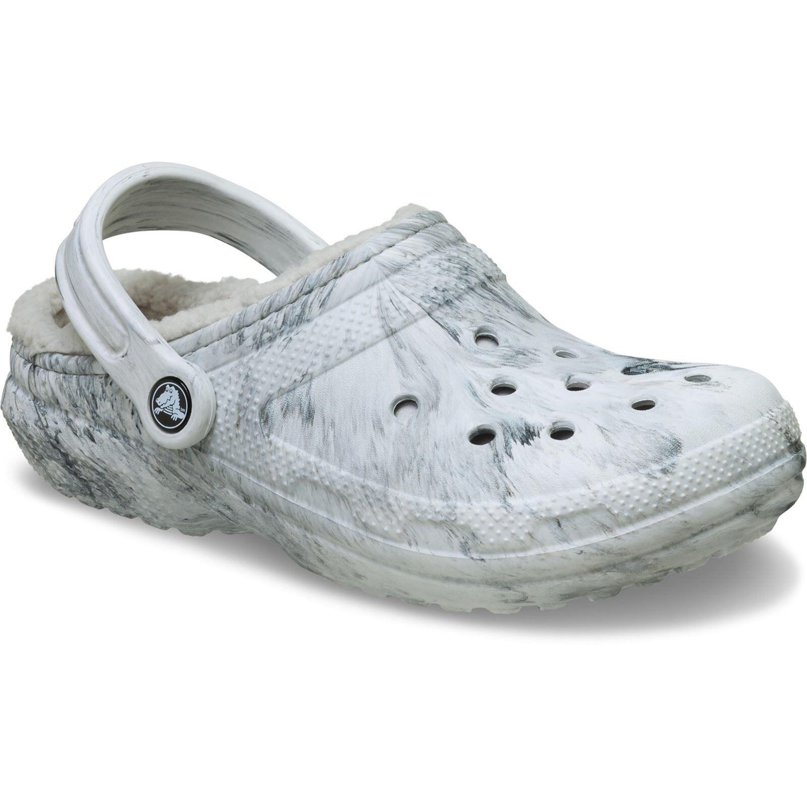 Crocs Classic Lined Thermoplastic Women's Grey Swirl Clogs | Decathlon