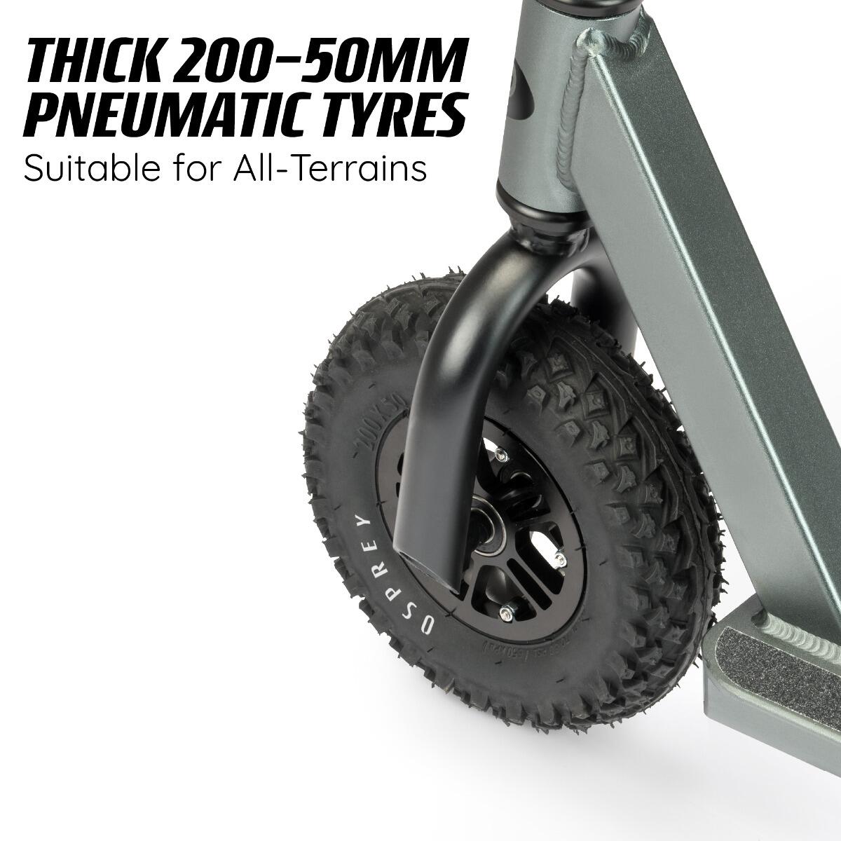 Osprey Dirt Scooter with Off Road All Terrain Pneumatic Trail Tires ...