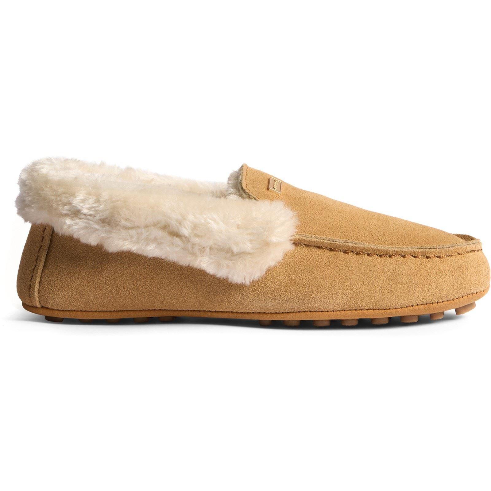 Hunter Womens Moccasin Slipper Sherpa Suede Women's Biscuit Slippers ...