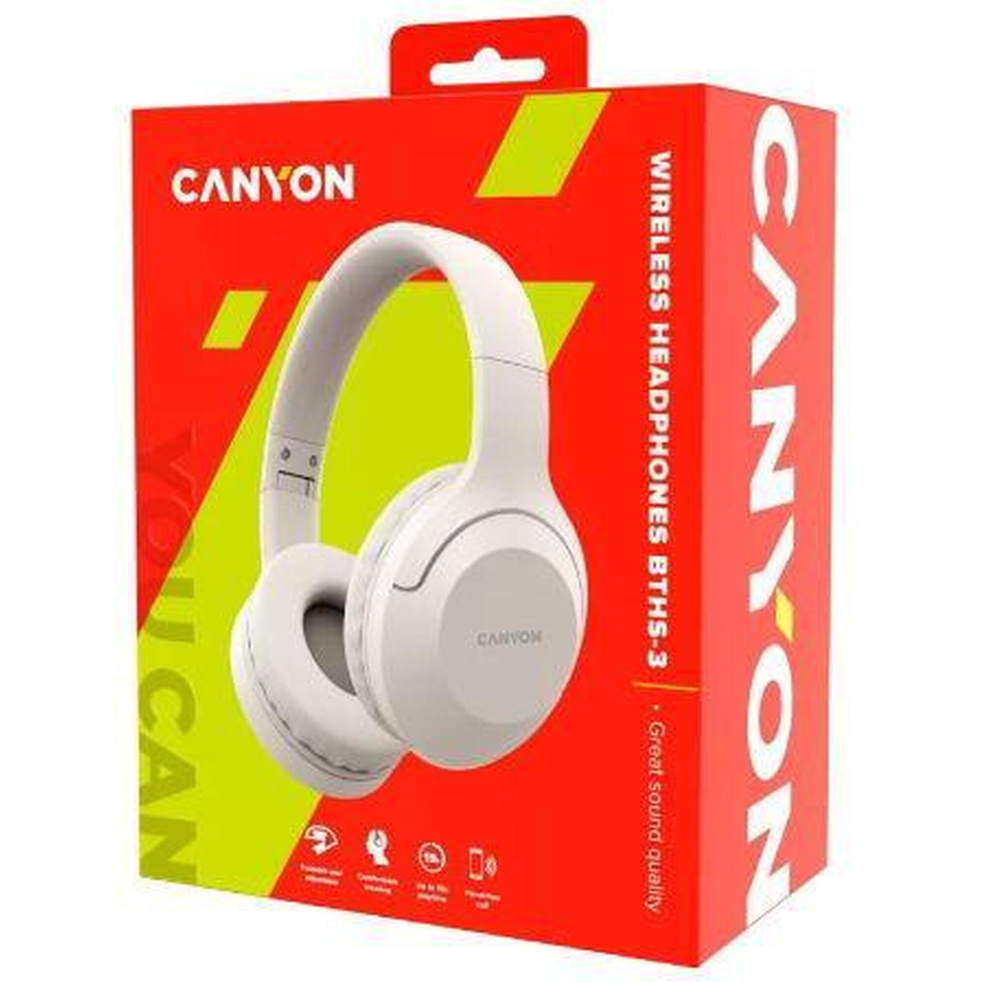 CANYON - Casti Stereo Wireless Canyon BTHS-3, BLuetooth, Autonomie 15 ...