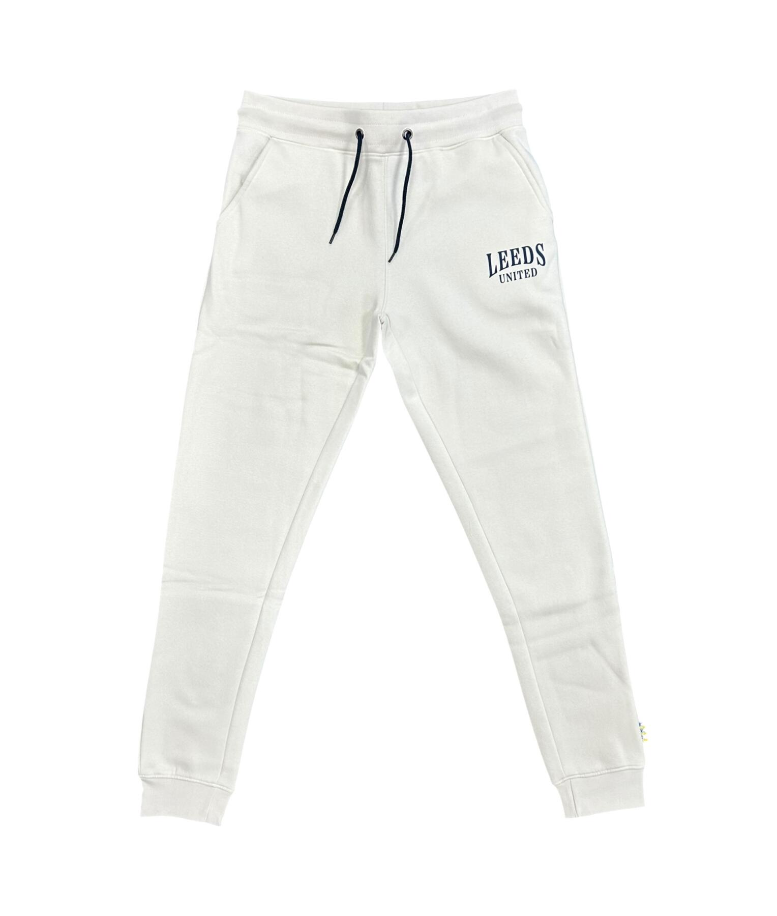 Leeds United Football Joggers Men's Ecru Cream Jog Pants NO BRAND ...