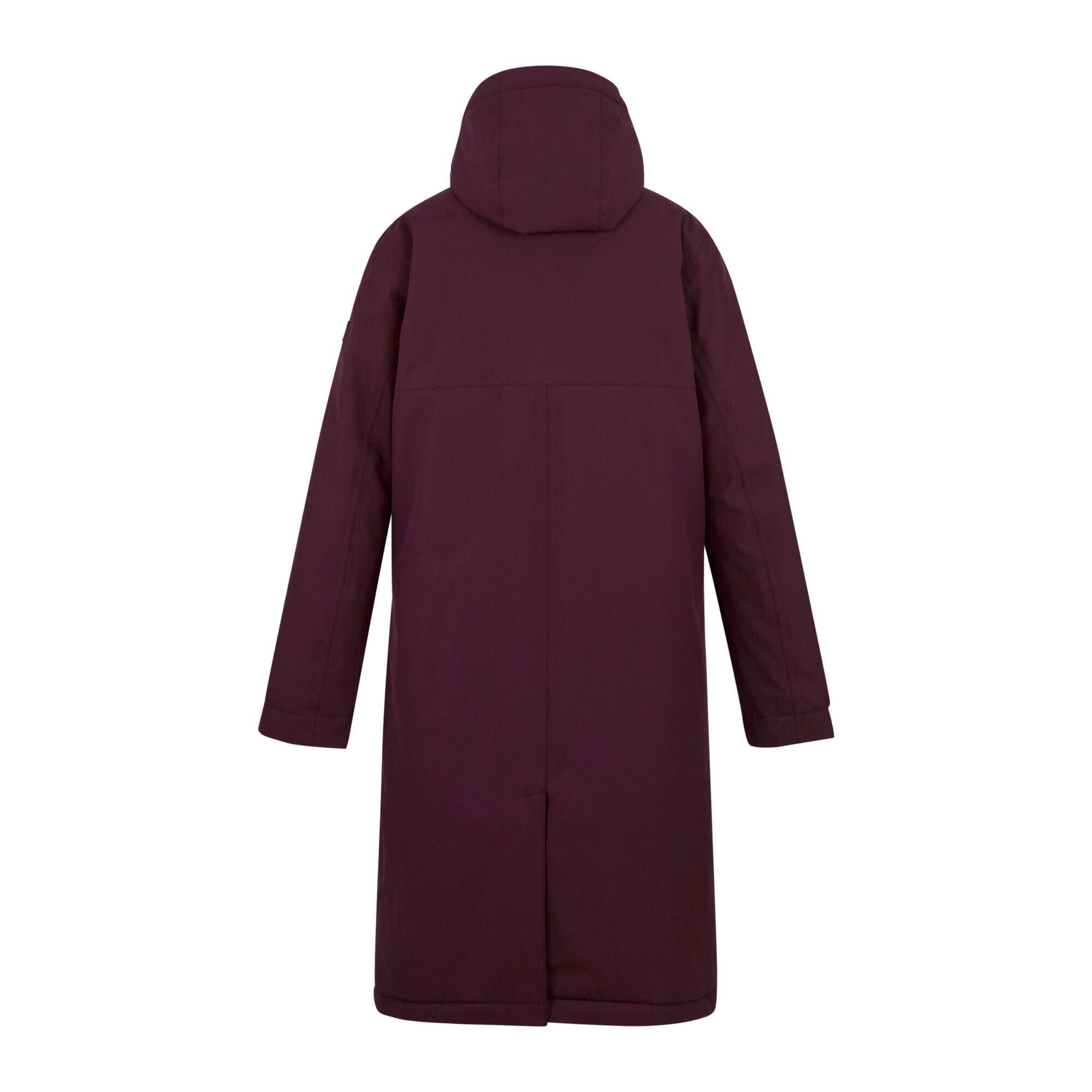 Womens/Ladies Yarli Longline Waterproof Jacket (Fig/Black) REGATTA ...