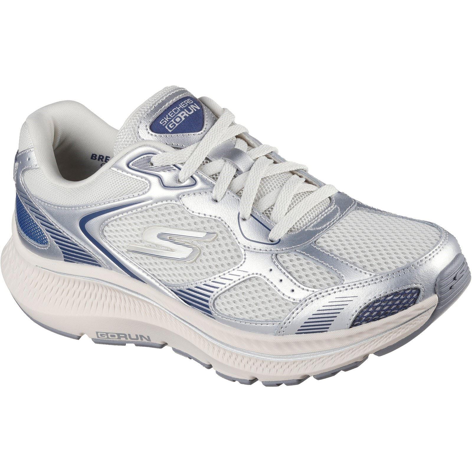 Skechers GO RUN Consistent 2.0 Volt Leather Women's Silver/Navy ...