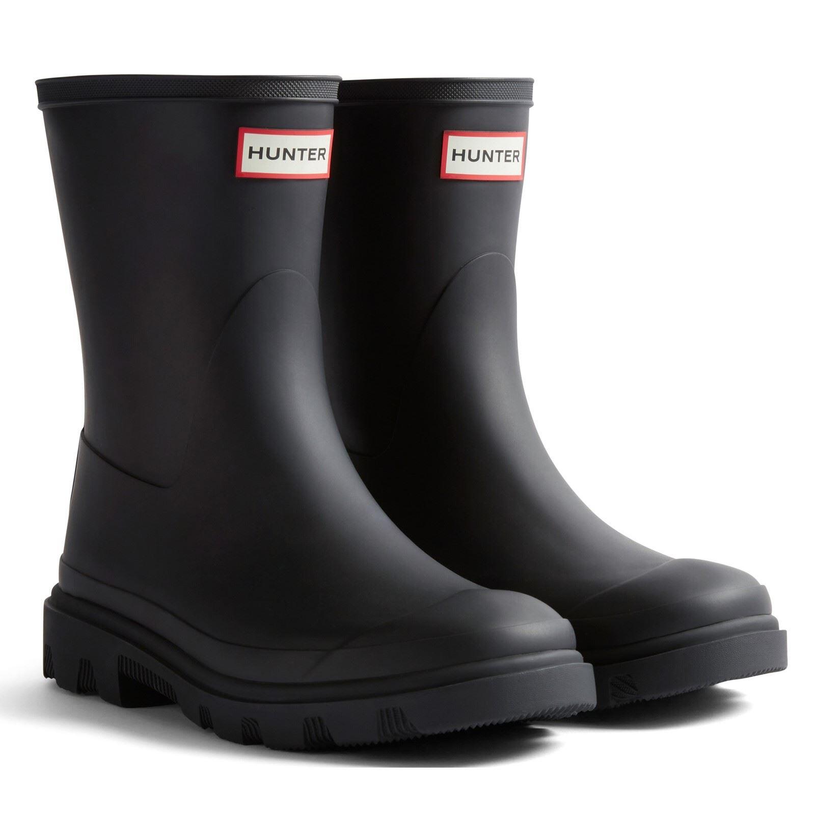 Hunter Downpour Short Rubber Women's Black Wellington Boots | Decathlon