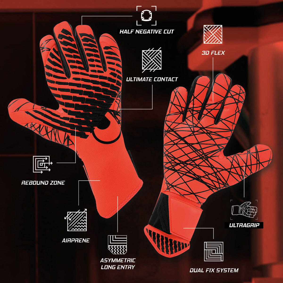 Uhlsport CYBERTEC ULTRAGRIP HN Power Edition Goalkeeper Gloves UHLSPORT ...