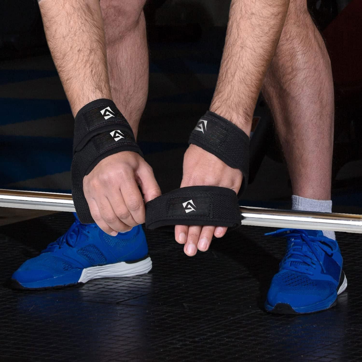 AQF Figure 8 Weight Lifting Straps Non Slip Wrist Support with Padded ...