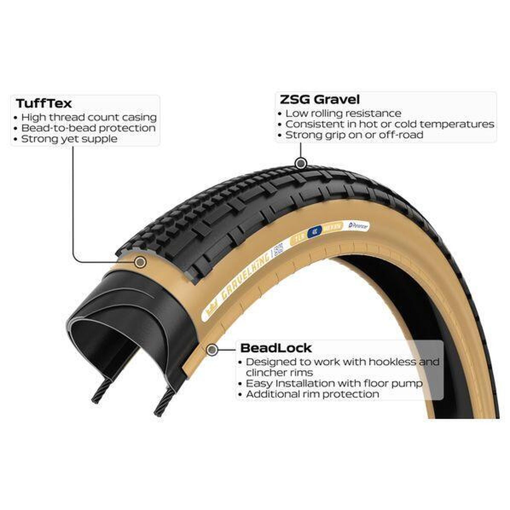 Pneu Gravel Panaracer GravelKing SK 650b Tubeless Ready Souple ZSG ...