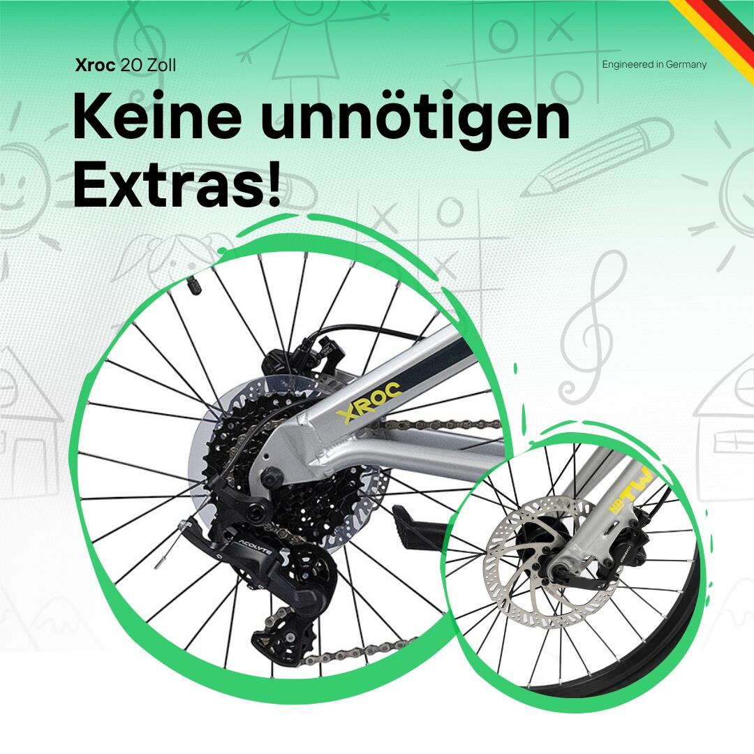 Kinderfahrrad 20 Zoll – S'COOL Xroc TWENTY – 8-Gang Shimano MTB – Alu ...