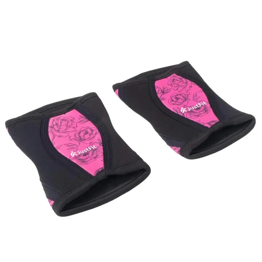 JustFit Neoprene Compression Knee Sleeves — 2-Pack, Pink, XL, Anti-Slip ...