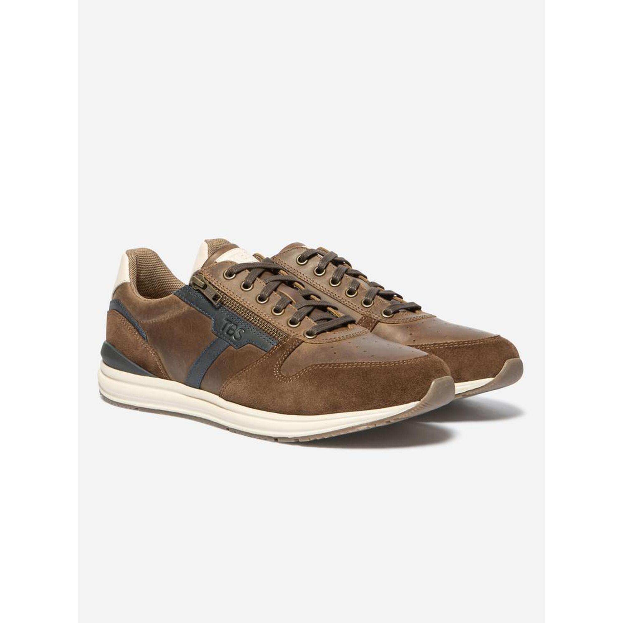1973 SLIMANE - Baskets zippées homme cuir marron TBS | Decathlon
